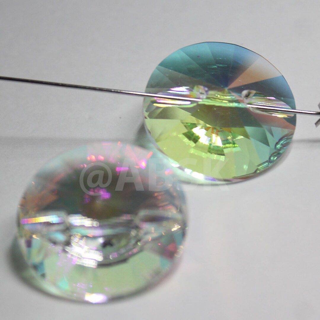 Swarovski 3015 Sew on Rivoli Button TRANSMISSION UNFOILED - Select Sizes 10mm and 16mm - Etsy