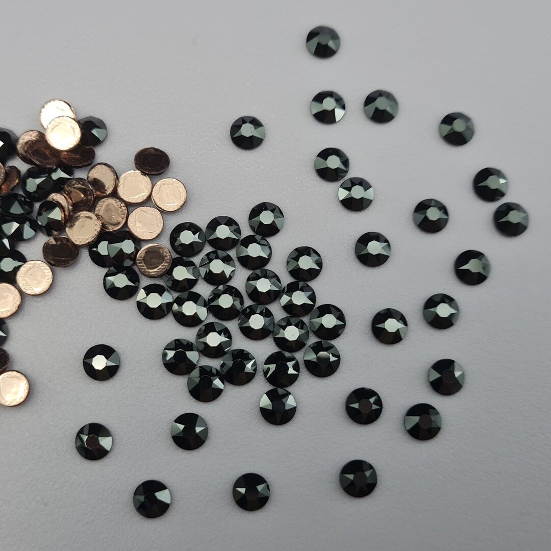 Swarovski Crystal 2028 / 2078, Jet Hematite Rhinestone Flatbacks ...