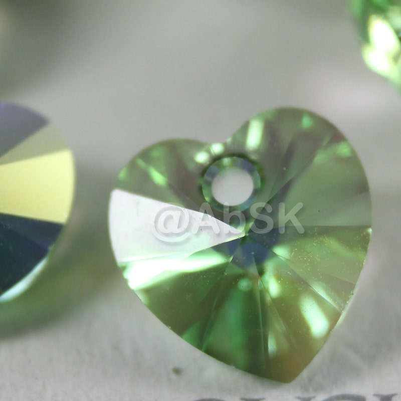 Swarovski Hearts Peridot - Etsy
