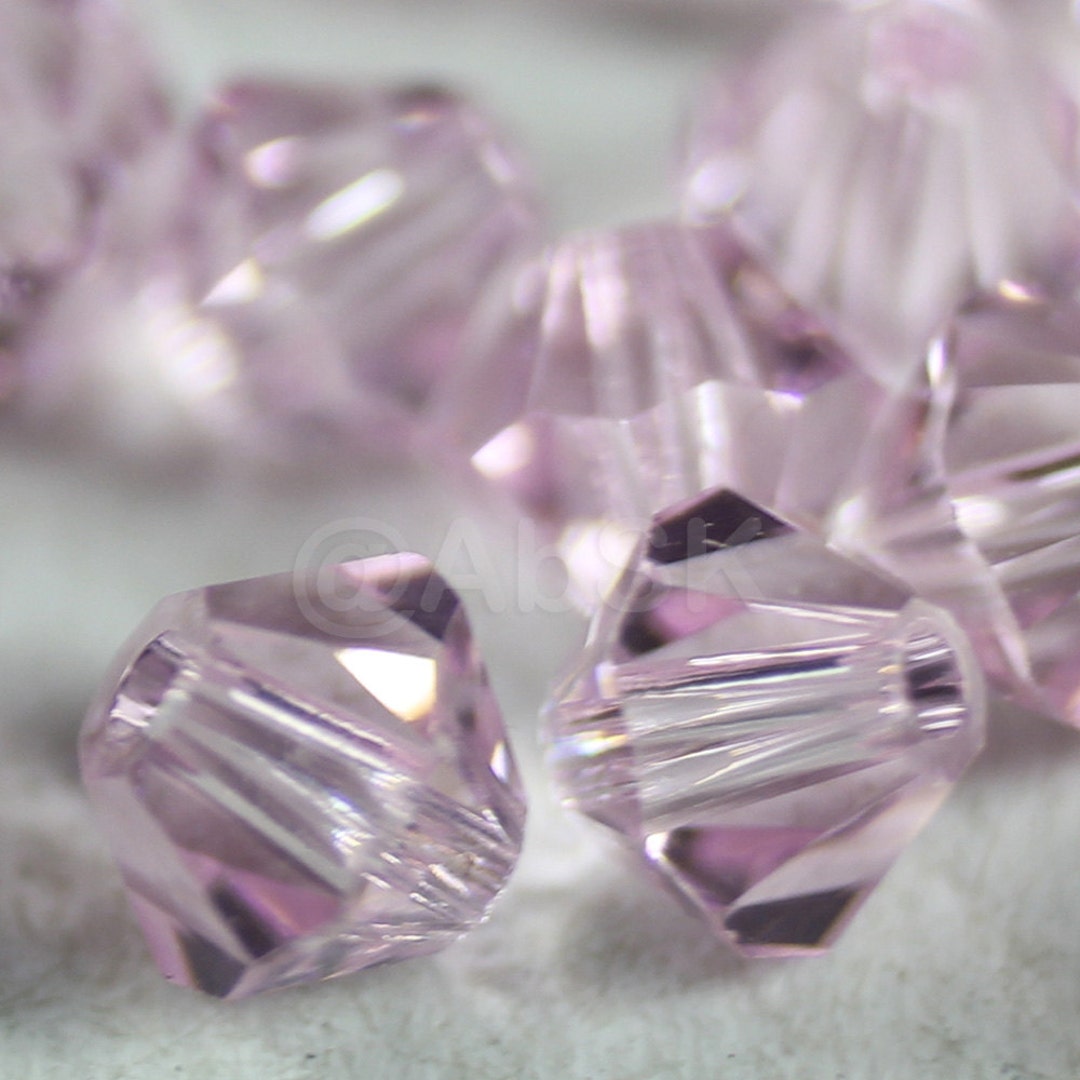 Swarovski Crystal BICONE Beads 5328 5301 ROSALINE 3mm, 4mm, 5mm, 6mm ...