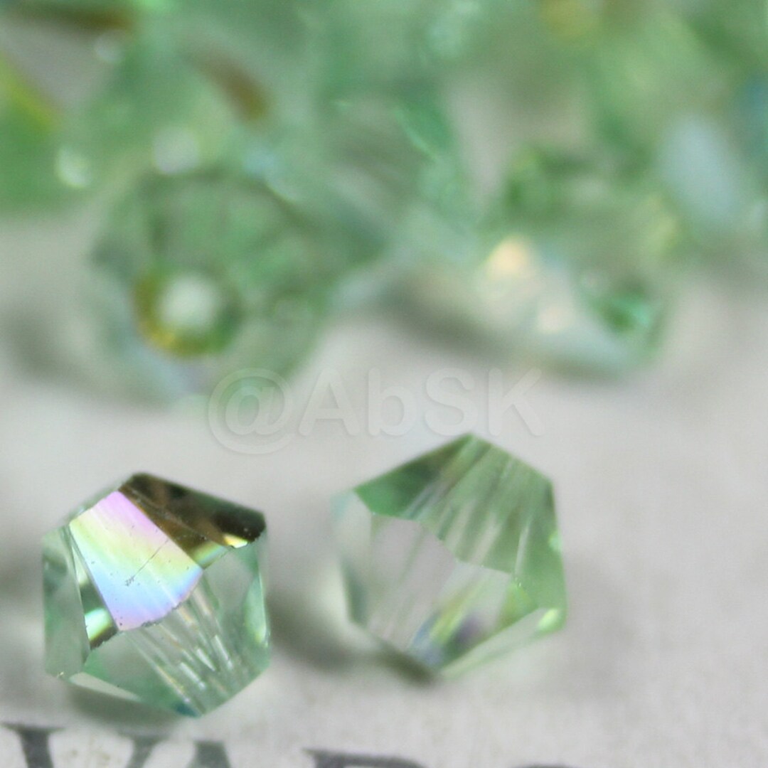 Swarovski Crystal Bicone Beads 5328 5301 CHRYSOLITE AB - Available in ...