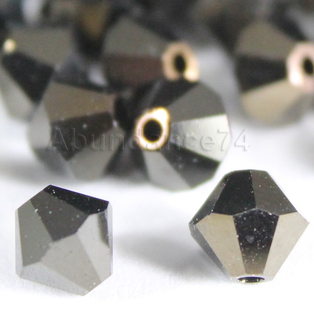 Swarovski Elements 5301 5328 Crystal Bicone Xillion Beads - JET NUT 2X ...