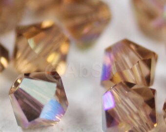 Swarovski Crystal Bicone Beads 5328 3mm 4mm 6mm Light Smokey Topaz AB - Etsy