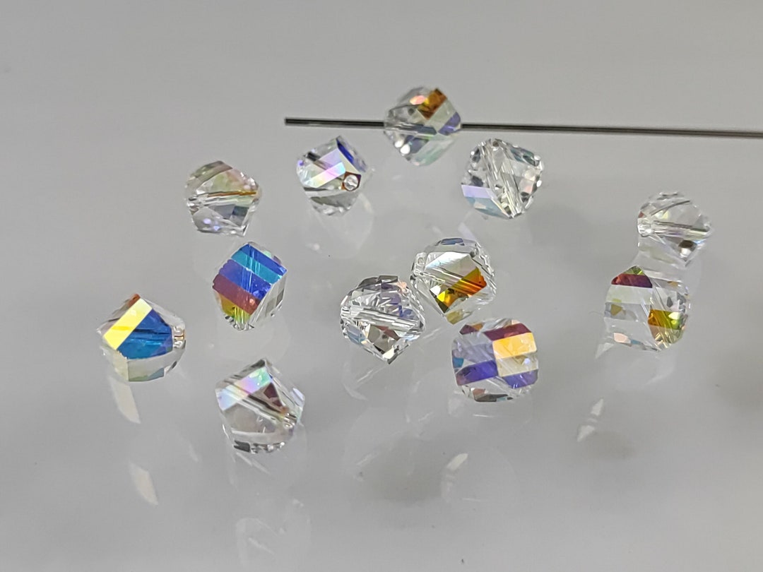 Swarovski Crystal Faceted CLEAR AB Helix Beads 5020 - Select 3mm, 4mm, 6mm and 8mm Wholesale ...