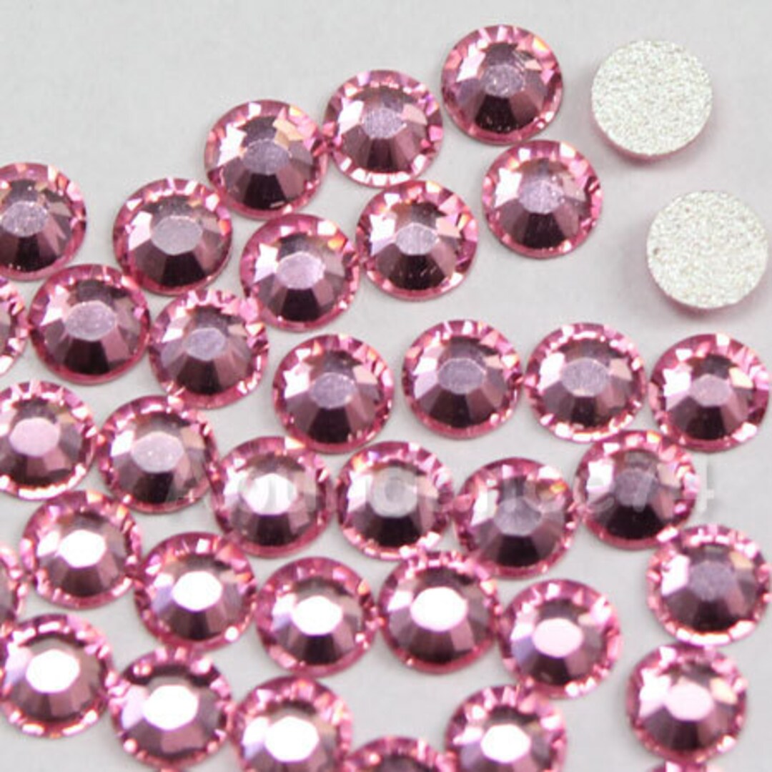 144 Pcs Swarovski Crystal 2058 2088 LIGHT ROSE Rhinestone Flatbacks, Non Hotfix - Ss5, Ss6, Ss7 ...