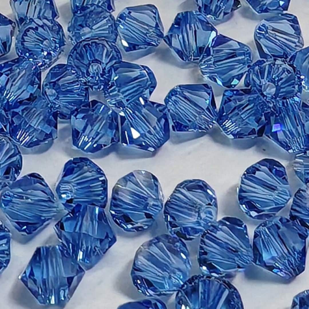 New Color - Swarovski Crystal Bicone Beads 5328 5301 Xillion Color: ICE ...