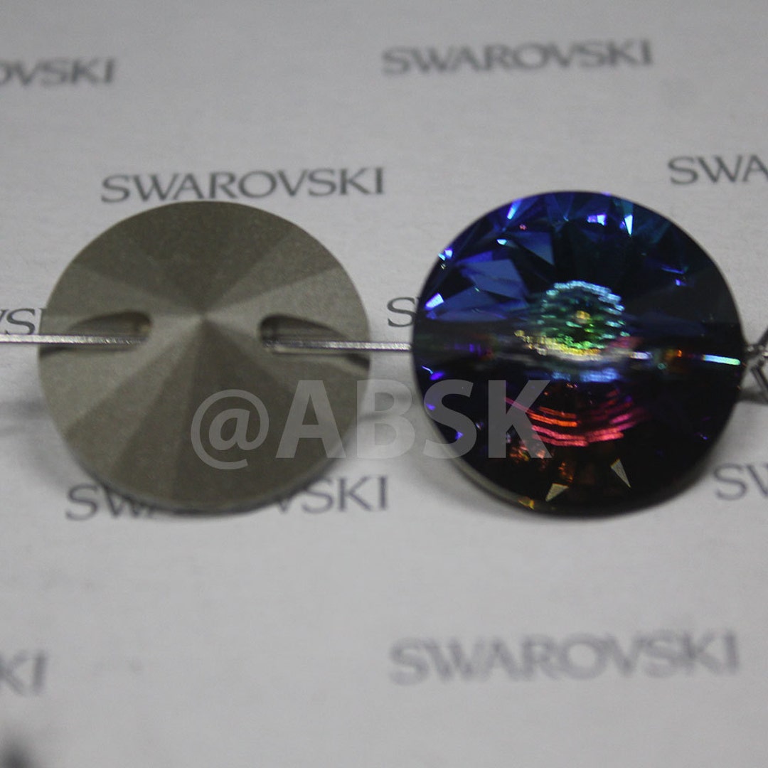 Swarovski 3015 Sew on Rivoli Button VOLCANO Foiled - Select Sizes 10mm, 14mm, 16mm and 23mm - Etsy