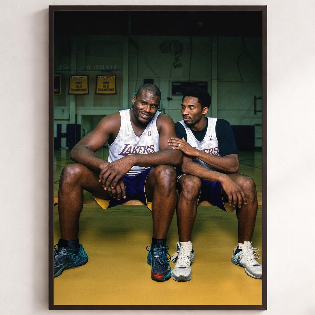 Kobe Bryant & Shaquille O'neal Poster, Basketball Legends Analog ...