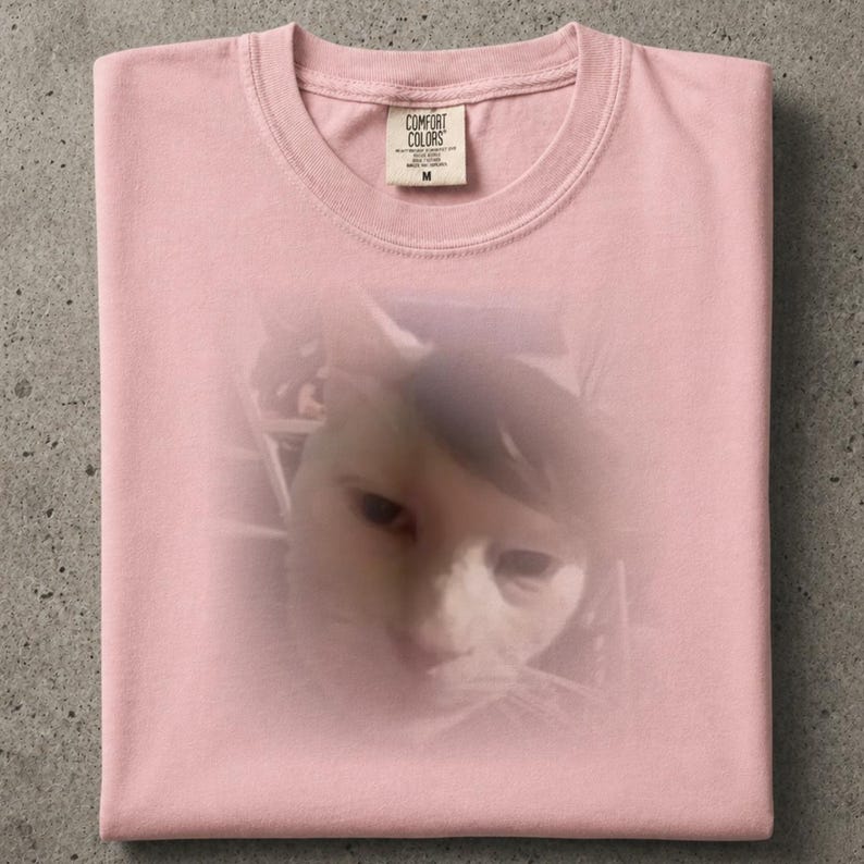 Cursed Cat Meme Shirt, Tired Dramatic Pet Face Graphic Tee, Cat Lover ...