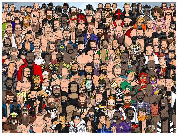 Wrestling Montage. | Etsy
