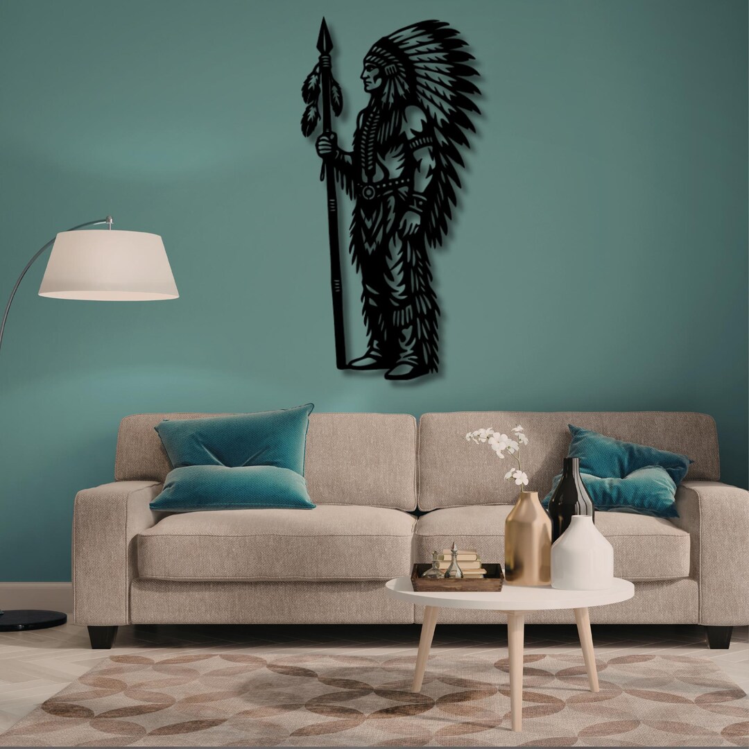 Native American Chief DXF | Indian Warrior Plasma Cut File | Tribal ...