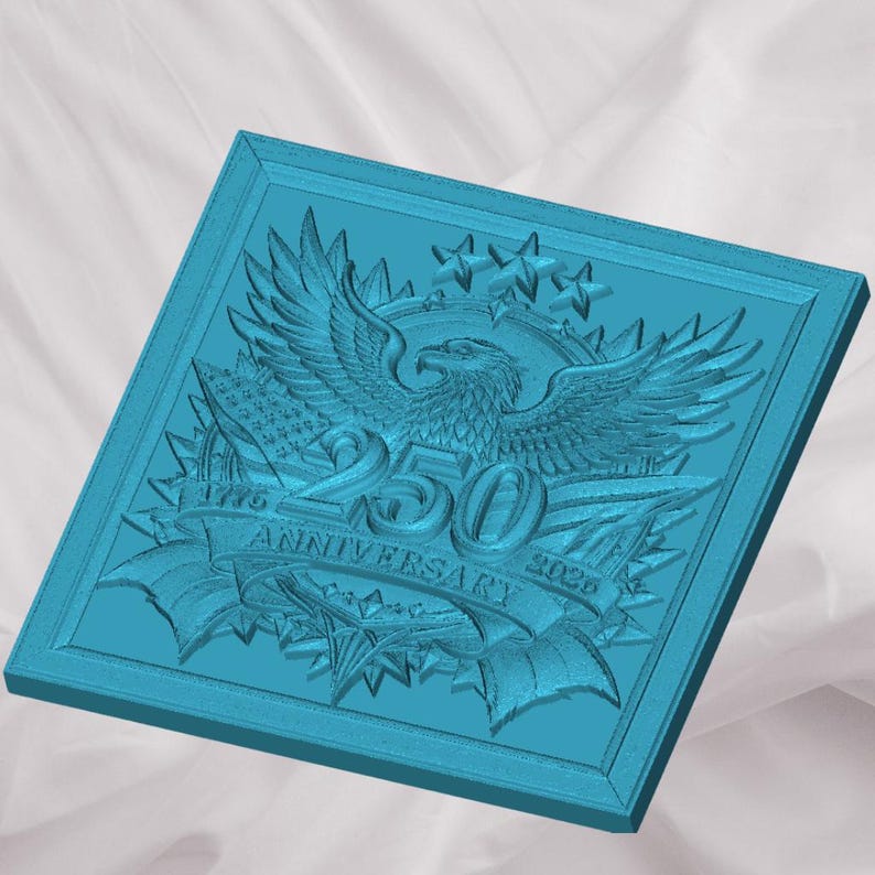 250th Anniversary USA Eagle Relief CNC File | Patriotic 1776-2026 ...