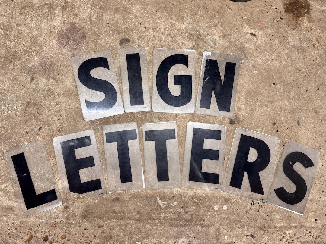 Vintage Sign Letters 8in on 10 Light up Rigid Acrylic Outdoor Marquee ...