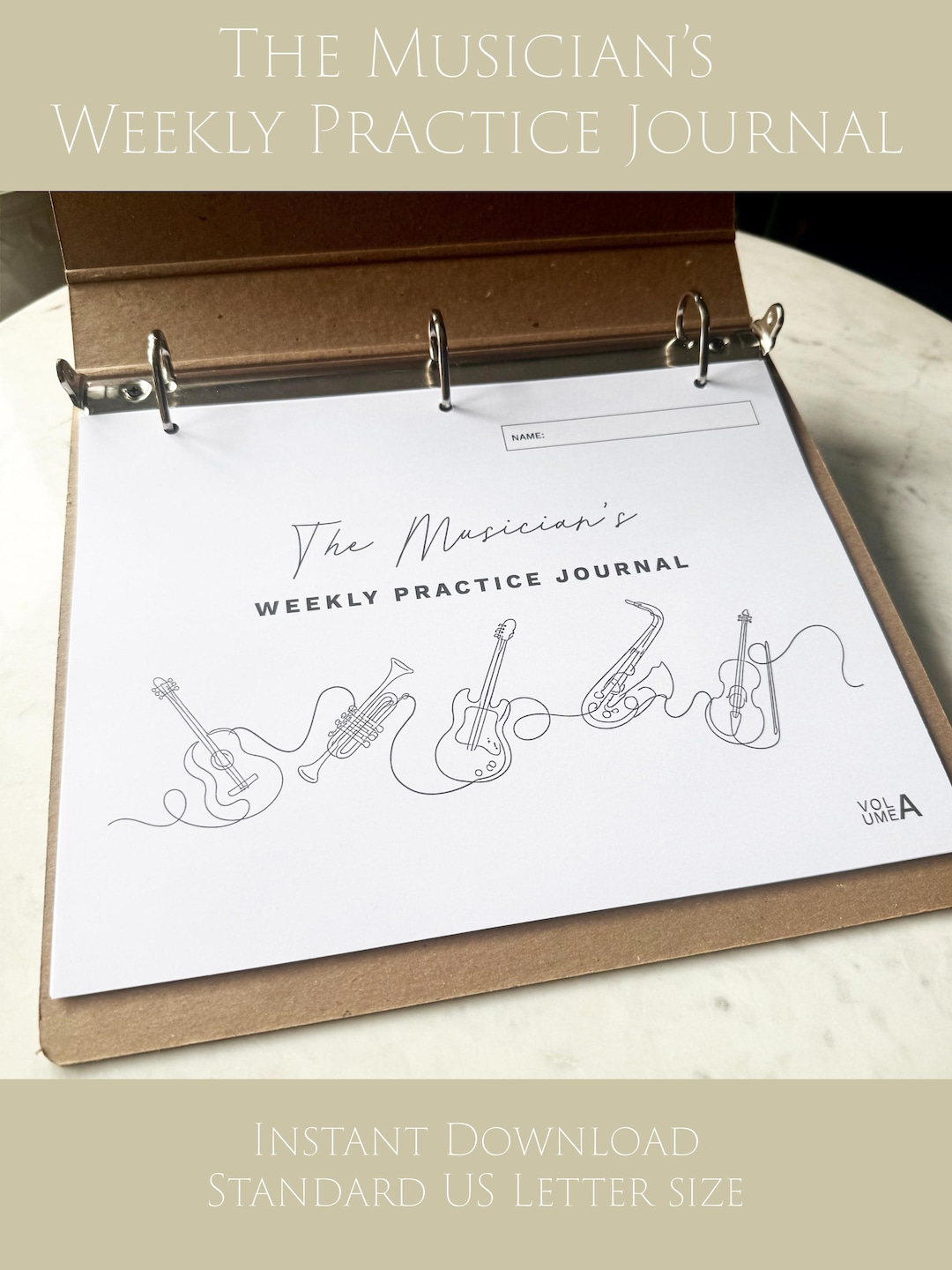 The Musician's Weekly Practice Journal - Printable Music Lesson ...