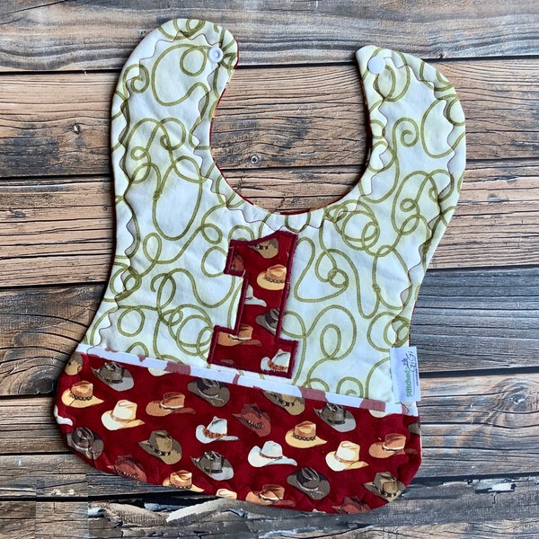 Cowboy Bib - Etsy