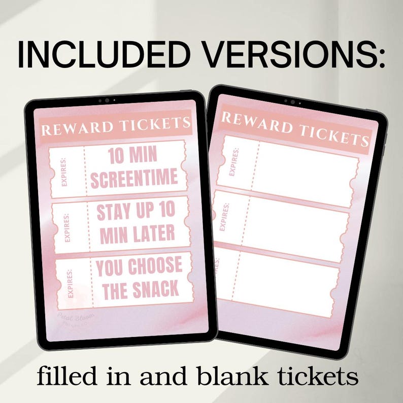 Reward Tickets Printable for Kids • Printable Reward Tickets • Kids ...