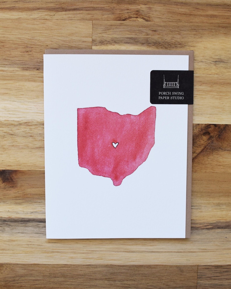 Heart of Ohio | Greeting Card - Etsy