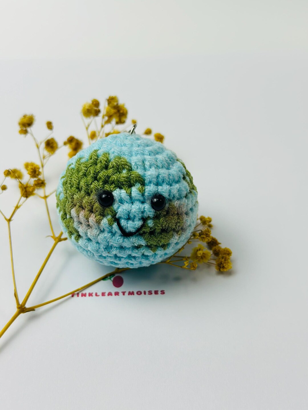 Handmade Earth Key Fob Macrame Keyring Cute Keychain Crochet Bag Charm ...