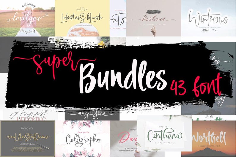 Cricut Font Bundle – Handwritten Script , Canva Fonts, Cursive ...