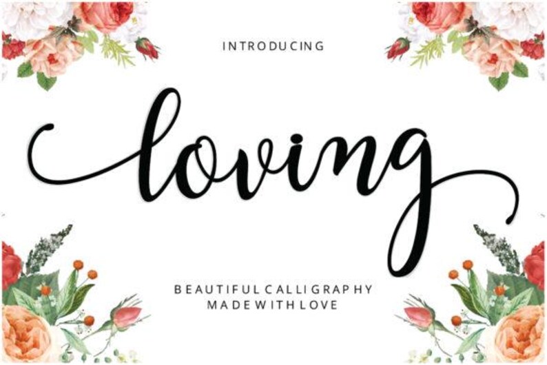 Loving Script Font for Cricut & Canva - Handwritten Calligraphy Heart ...
