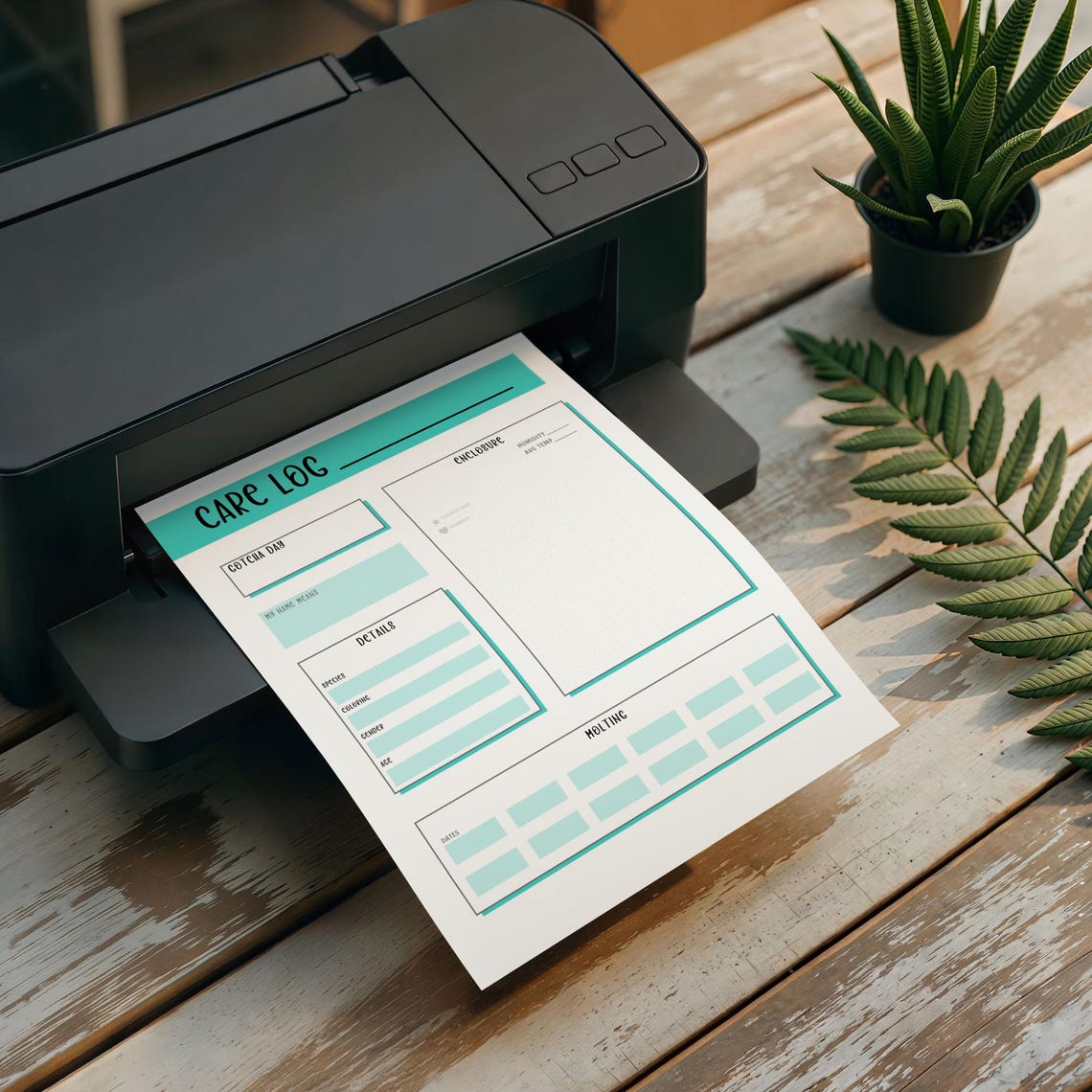 Jumping Spider Care Log | Printable PDF & Tablet Planner | Feeding Molt ...