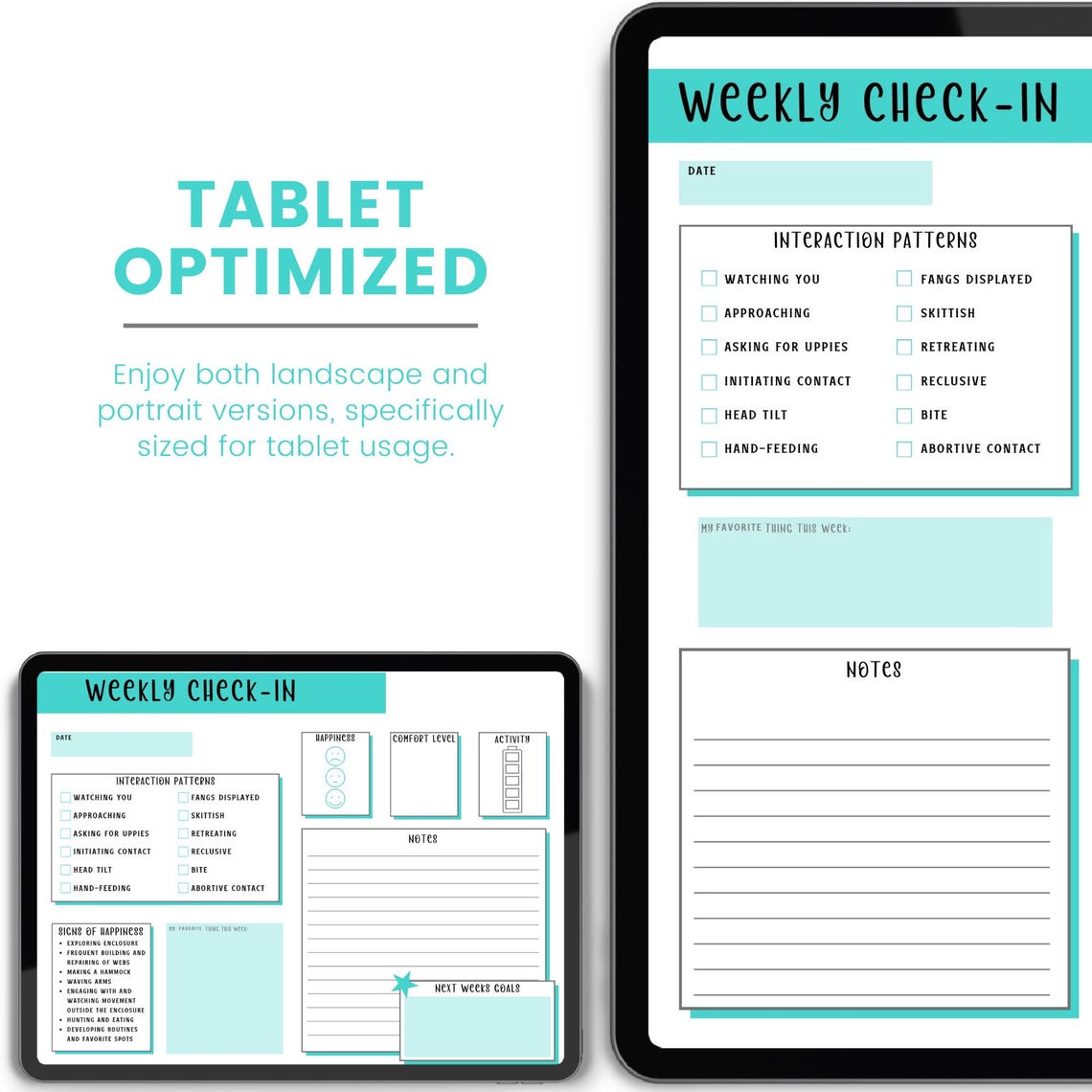 Jumping Spider Care Log | Printable PDF & Tablet Planner | Feeding Molt ...