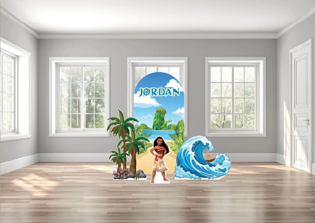 Moana Ocean Sea Te Fiti Polynesian Kids Themed Arch Backdrop Photo Wall ...
