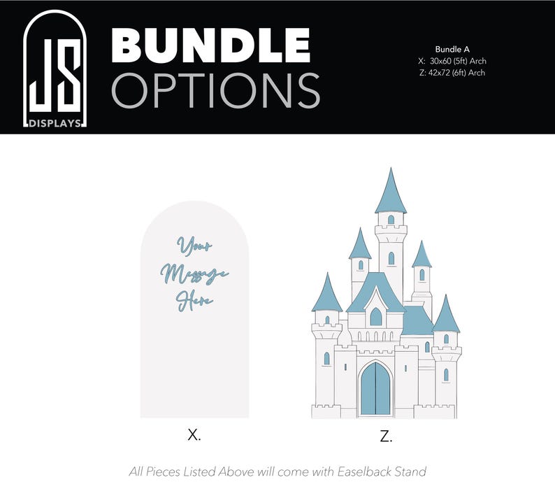 Castle Prince Princess Themed Party Arch Backdrop Photo Wall Sign Decor ...