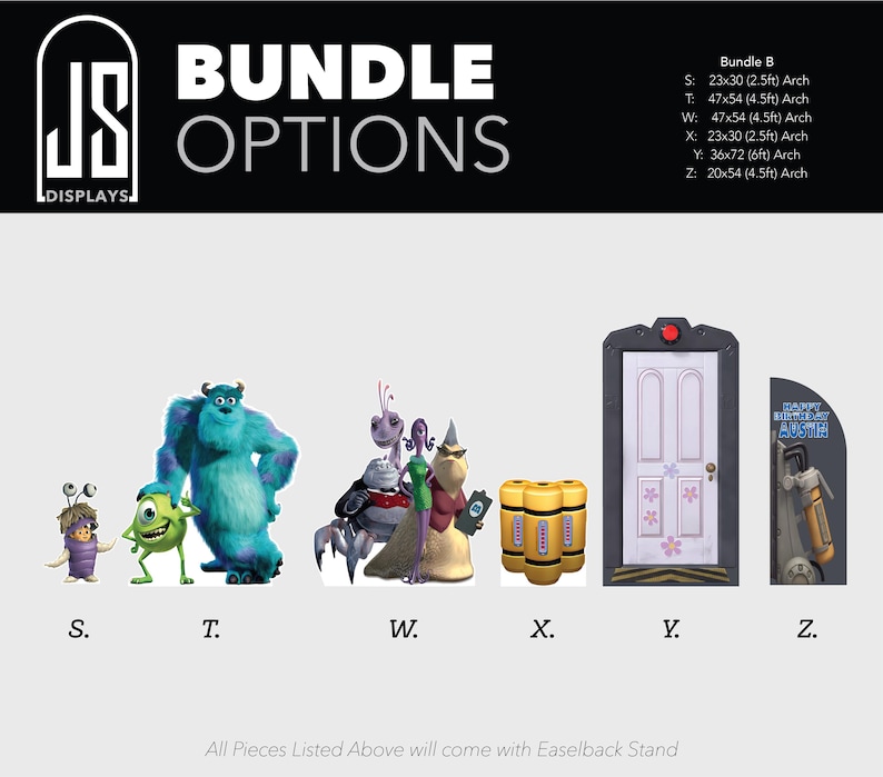 Monsters Inc Sully Boo Mike Wazowski Randal Cecilia Waternoose Ross ...