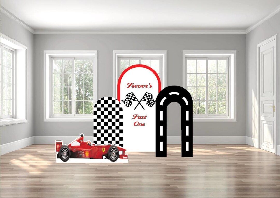 Race Car F1 Kids Themed Party Arch Backdrop Photo Wall Sign Decor ...