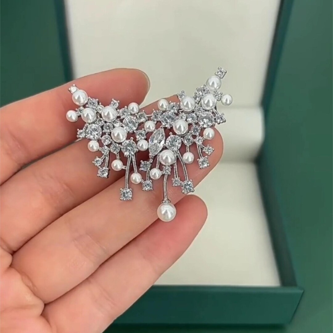 Copper Freshwater Pearl Star River Brooch Suit Collar Pin,valentine's ...