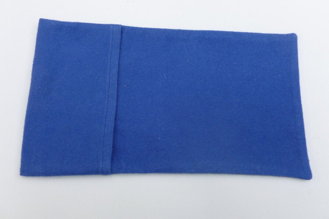 Royal Blue Flannel Ice Bag or Ice Pack Cover; Washable Ice Bag Cover ...