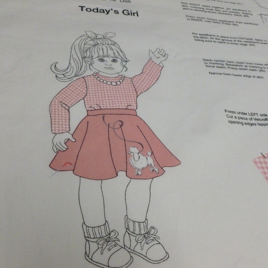 Cut and Sew Outfits for 18 Inch Doll; 2 Doll Outfits; Poodle Skirt and ...