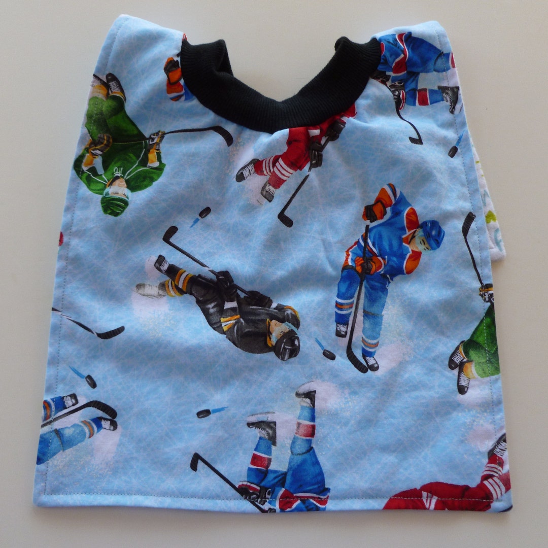 Ice Hockey Pullover Bib for Babies or Toddlers; Bibs With No Strings or ...