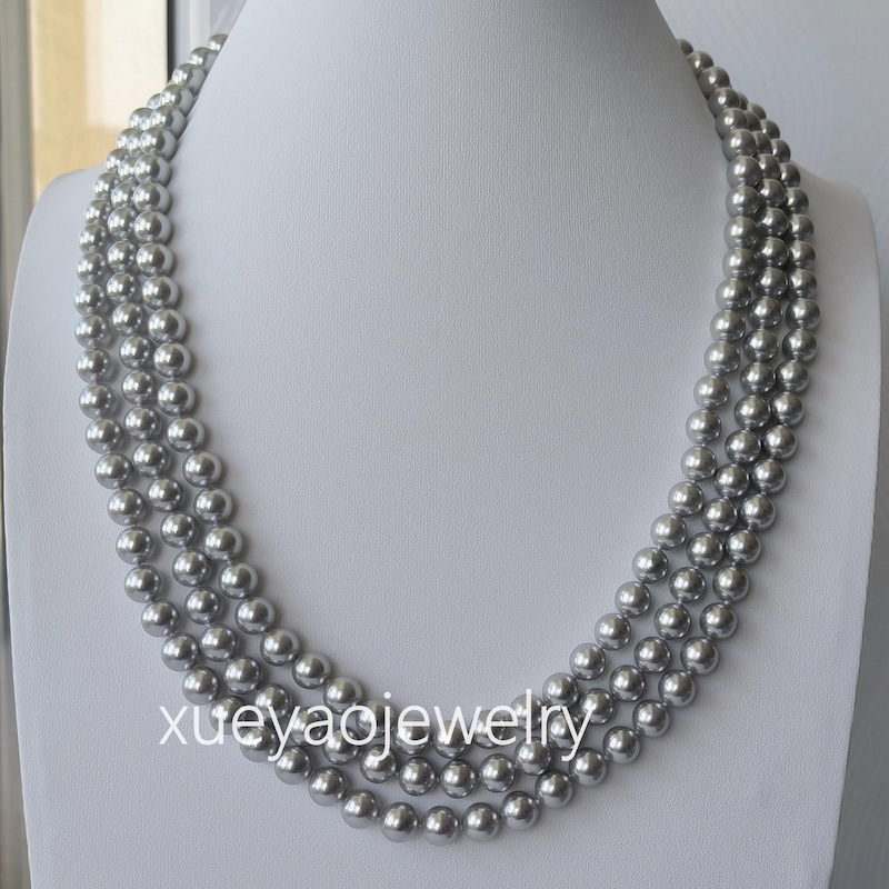 Pearl Multirow Necklace - Etsy