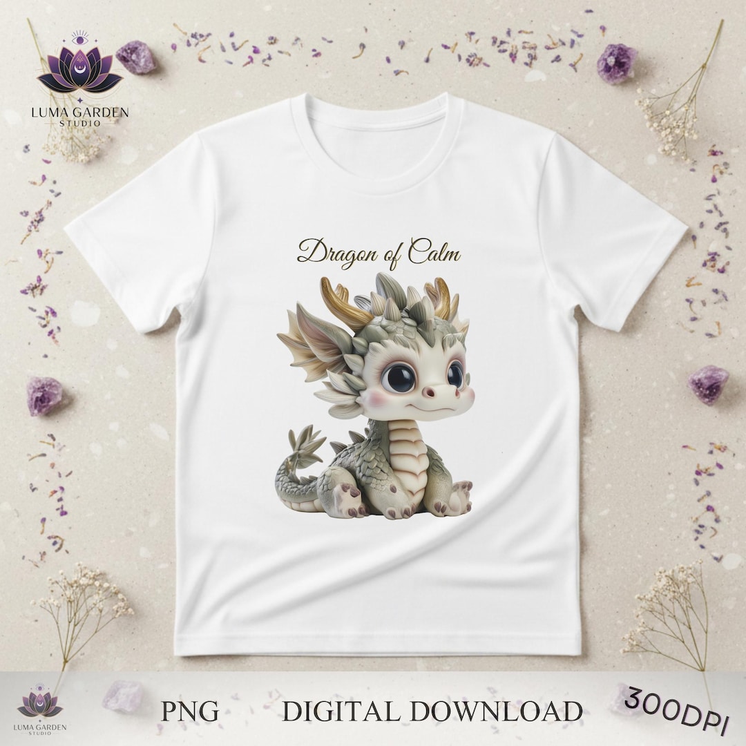 Dragon of Calm PNG | Sacred Light Dragon | Cute Fantasy Animal ...
