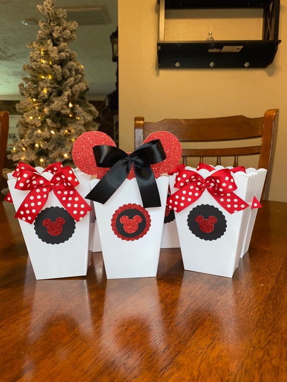 Party & Gifting Popcorn Boxes, Minnie Mouse Popcorn Boxes Minnie Mouse ...