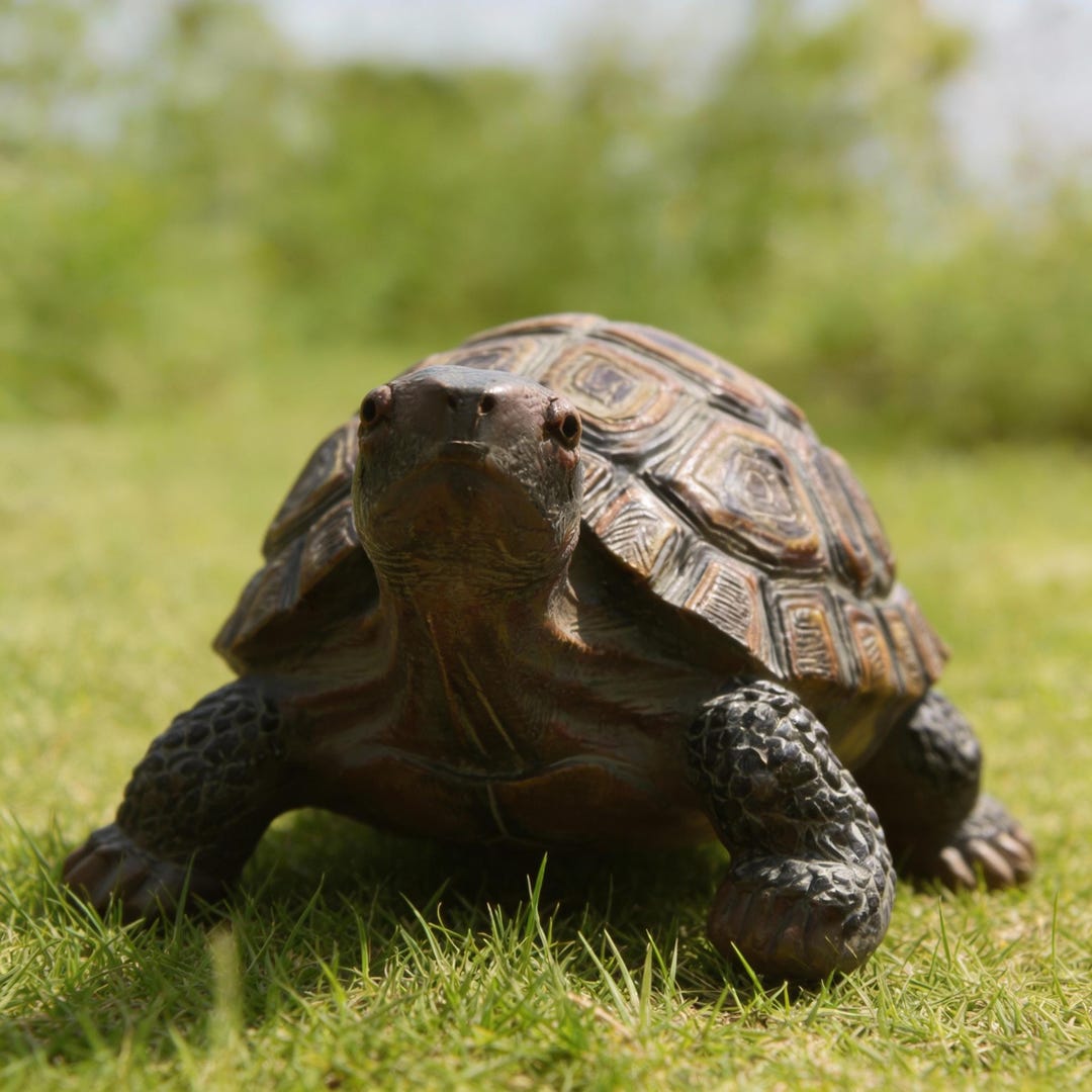 Realistic Turtle Garden Ornament, Resin Tortoise Statue, Outdoor Pond ...