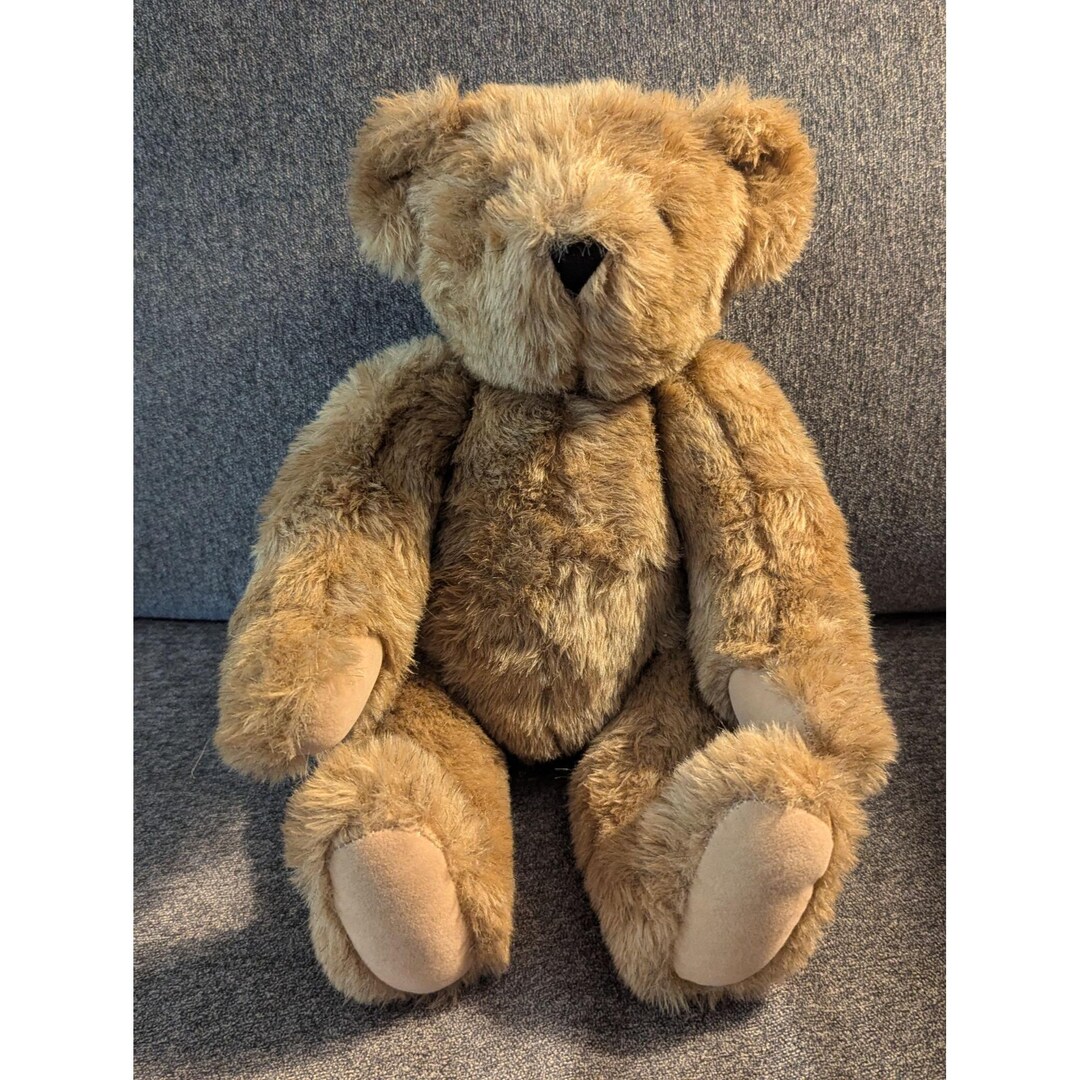 Authentic Vermont Teddy Bear Handmade Plush Toy - Brown Furry ...