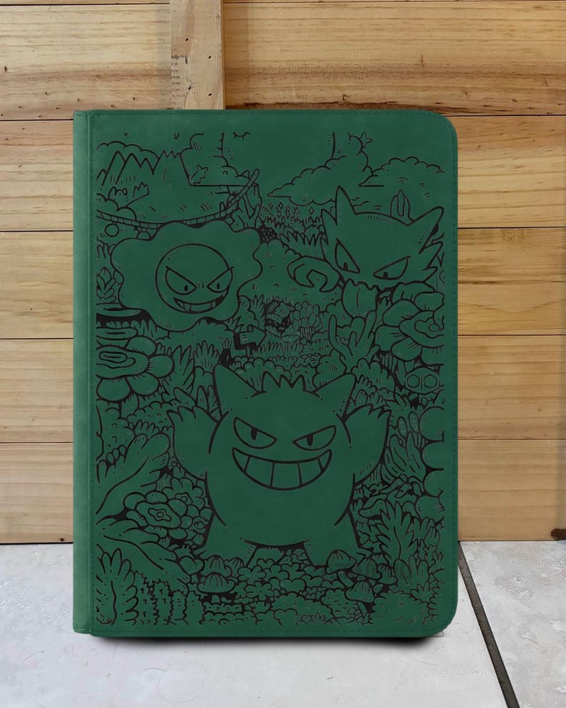 Custom Pokemon Ganger Laser Engraved Trading Card Binder (made to Order ...