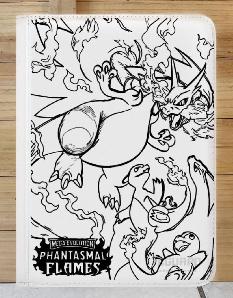 Pokemon Phantasmal Flames Laser Engraved Trading Card Binder White ...