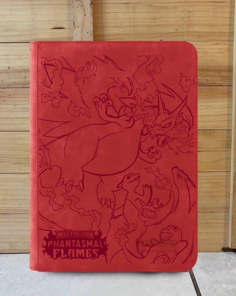 Pokemon Phantasmal Flames Master Set Laser Engraved Trading Card Binder ...