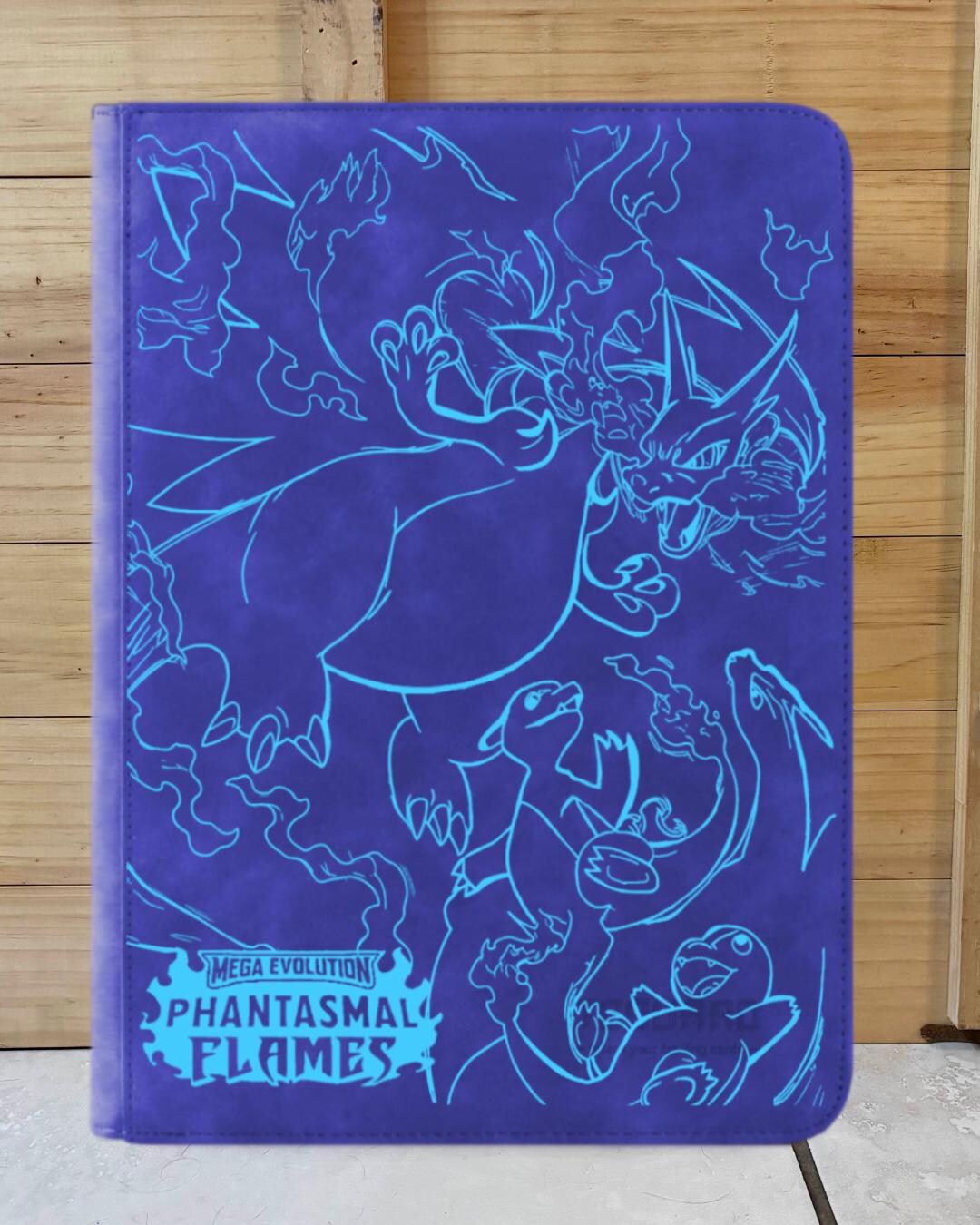 Pokemon Phantasmal Flames Master Set Laser Engraved Trading Card Binder ...
