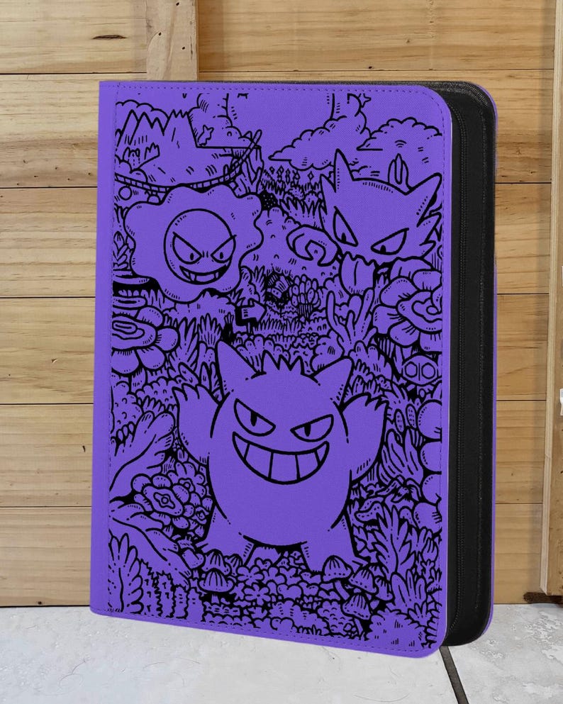 Custom Pokemon Ganger Laser Engraved Trading Card Binder (made to Order ...