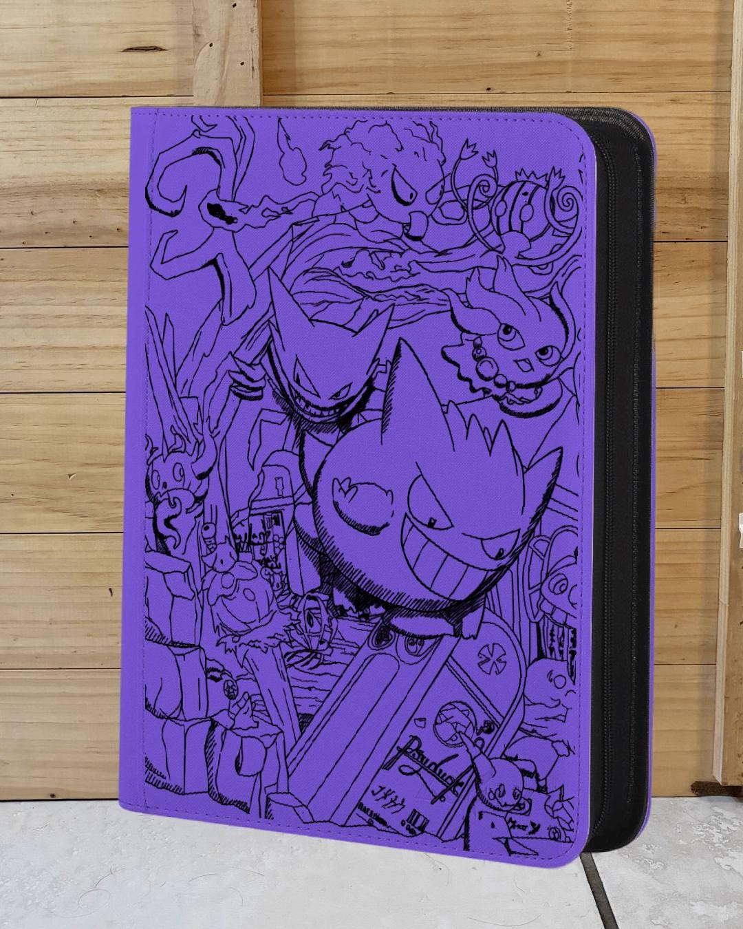 Custom Pokemon Ganger Laser Engraved Trading Card Binder (made to Order ...