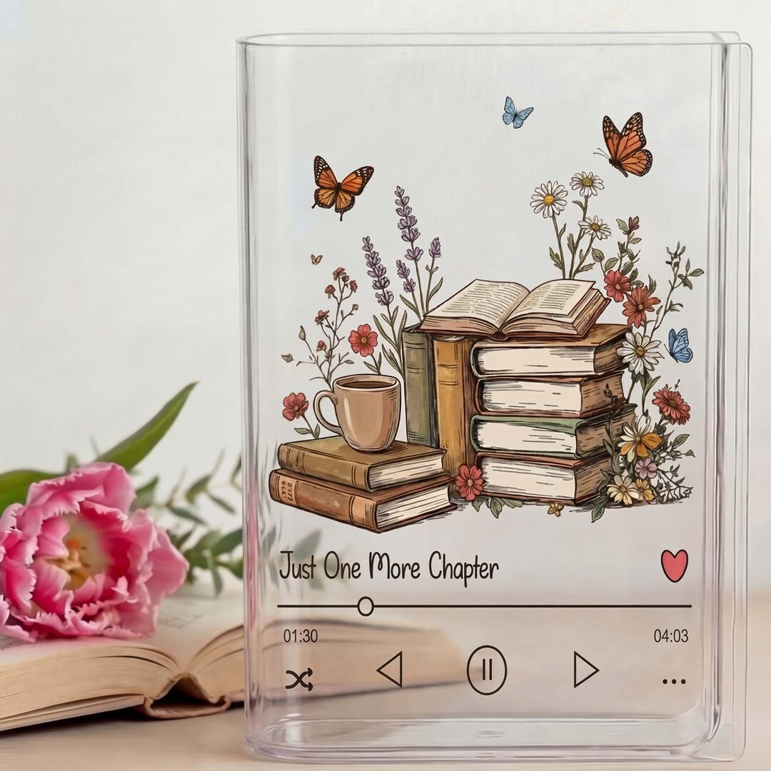 Just One More Chapter Music Player Book Vase, Aesthetic Home Decor ...
