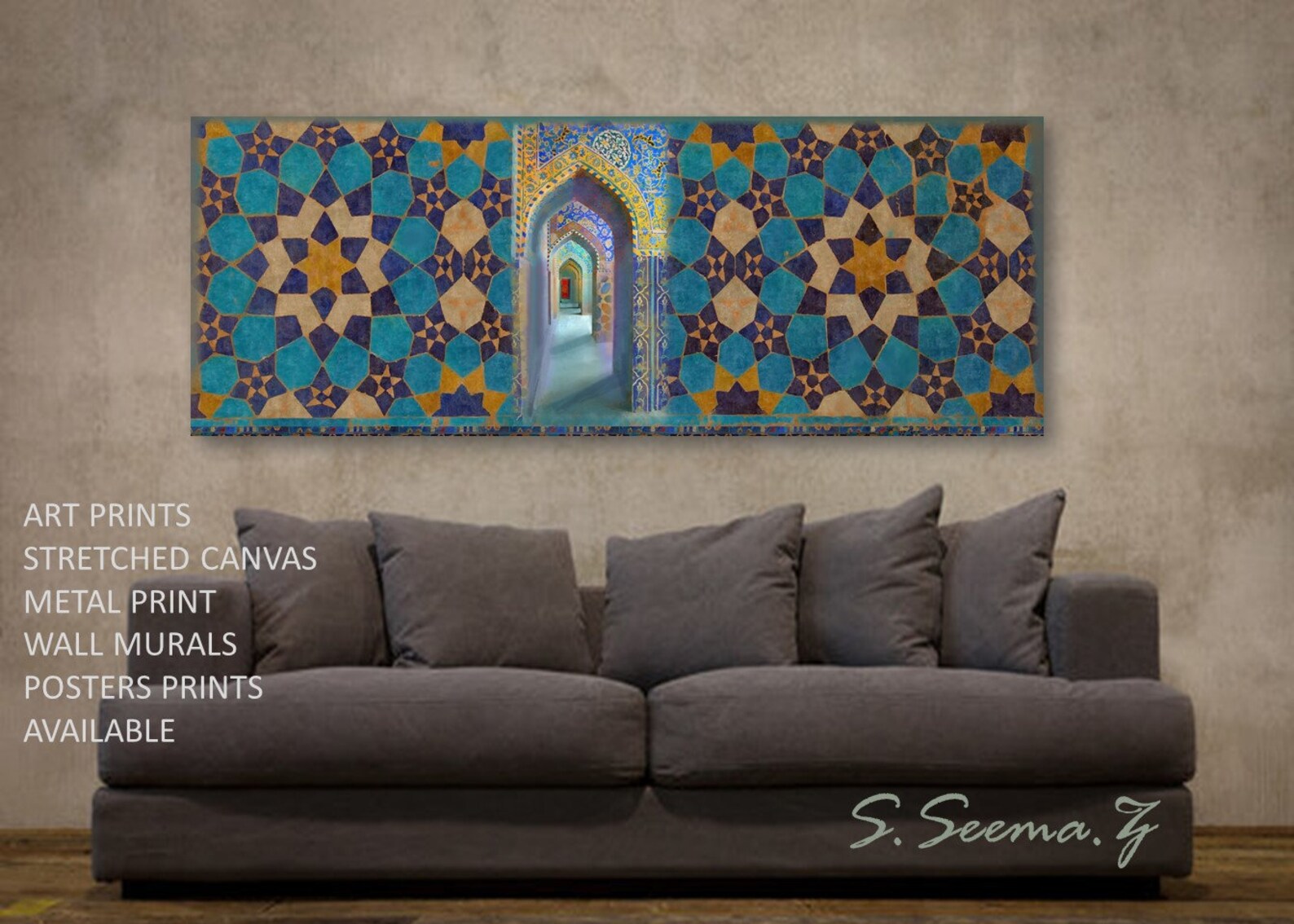 Moroccan Corridor Panorama Boho Décor Holiday Gifts Ideas - Etsy