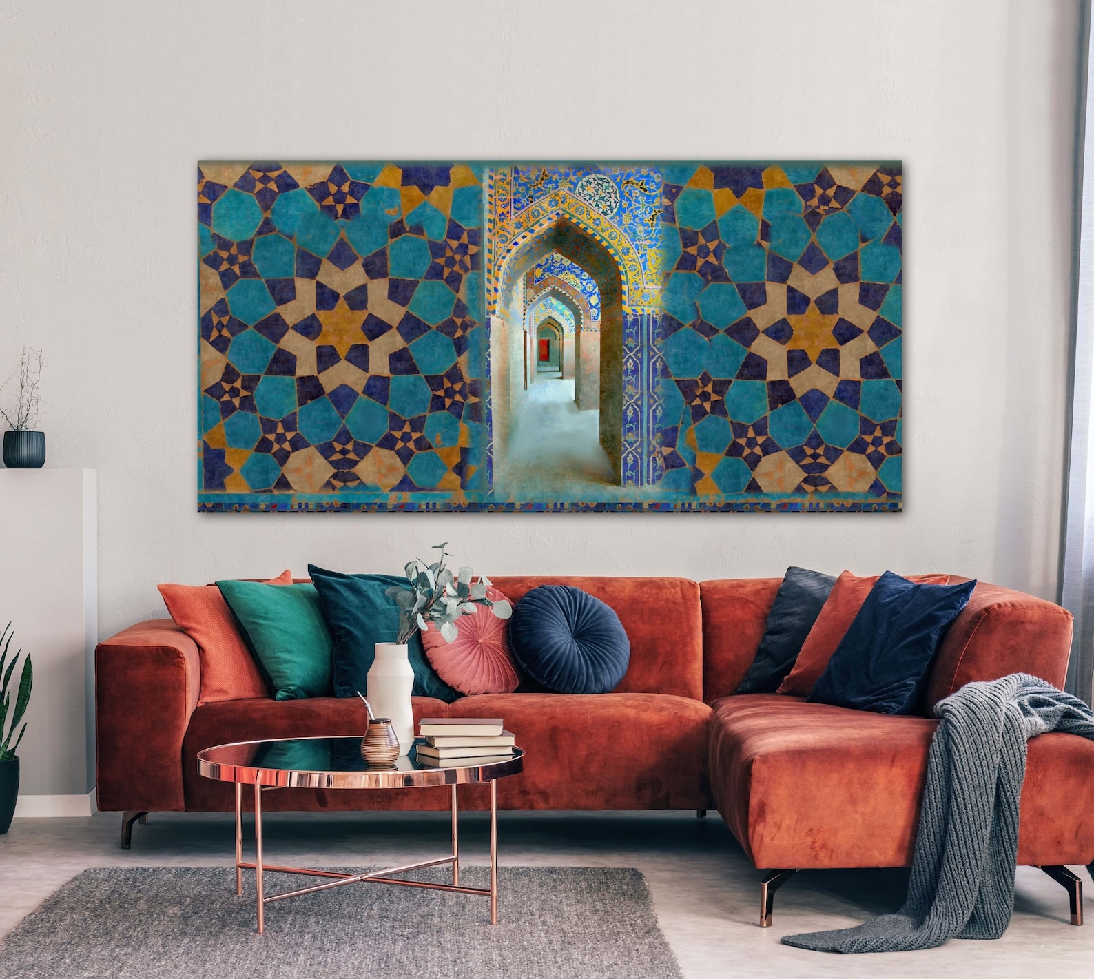 Moroccan Corridor Panorama Boho Décor Holiday Gifts Ideas - Etsy