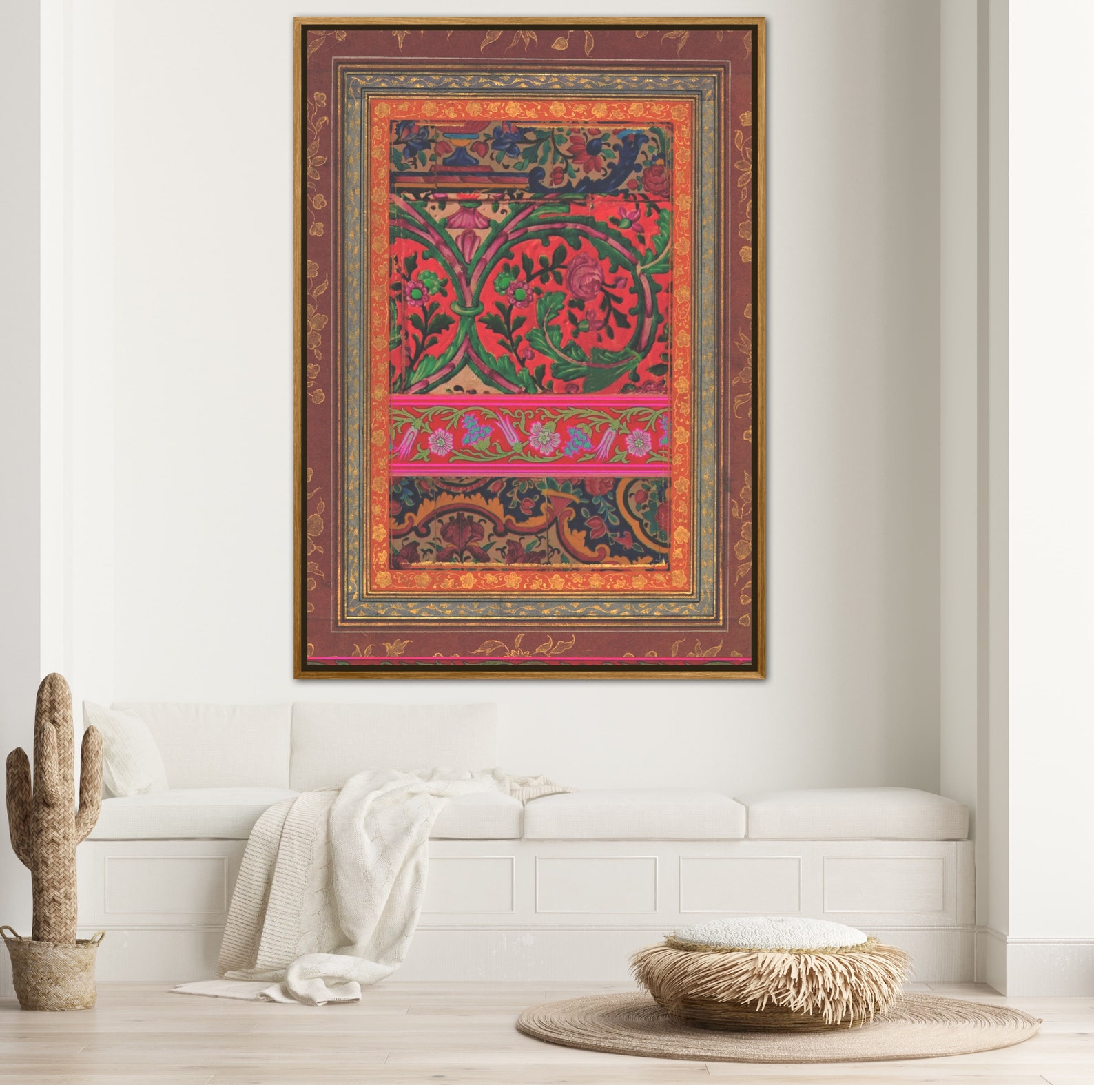 Persian Tapestry Art Floral Design Living Room | Etsy