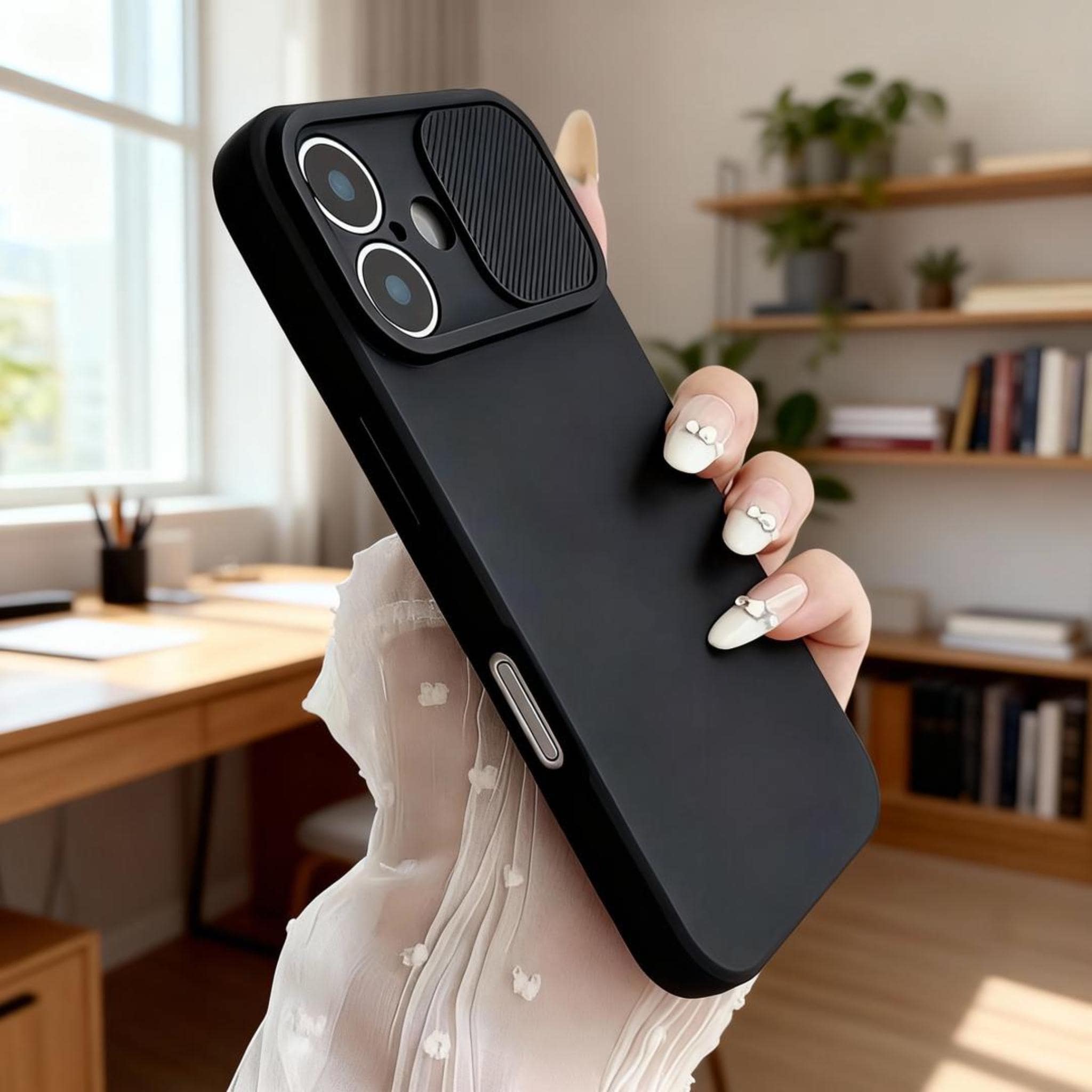 Slide Camera Lens Protection Silicone iPhone Case | Shockproof Soft ...
